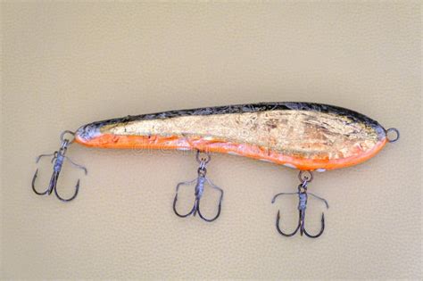 Handmade Very Large Fishing Lure For Catching Big Fish Stock Image
