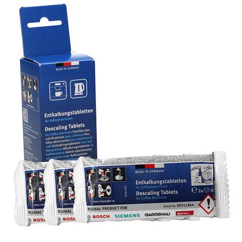 Комплект таблетки за кафе машина Bosh 10 х таблетки за почистване 6 х таблетки за отстраняване