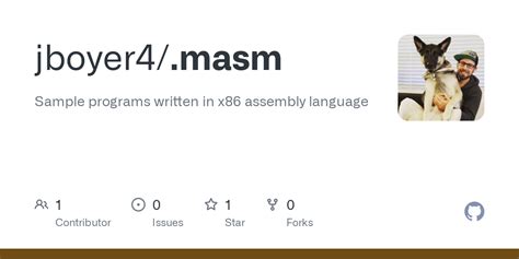 GitHub Jboyer4 Masm Sample Programs Written In X86 Assembly Language