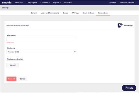 setting up your mobile app with firebase credentials ometria help centre