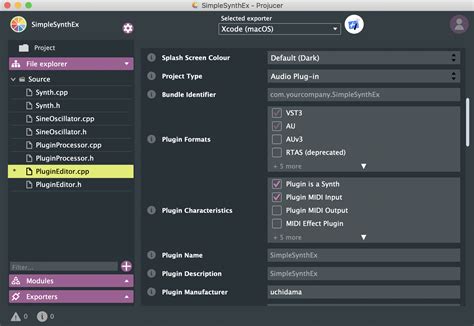Github Uchidamasimplesynthex Simple Sine Oscillator Synth Midi Plugin Made By Juce