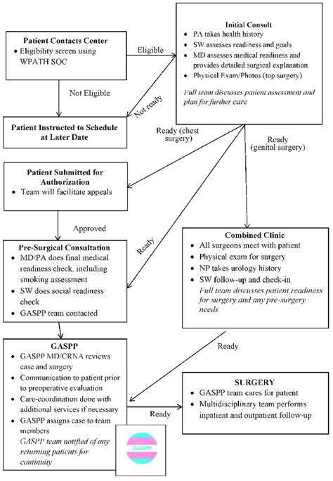 Center For Gender Surgery Patient Care Flow Chart For Chest And Genital Download Scientific