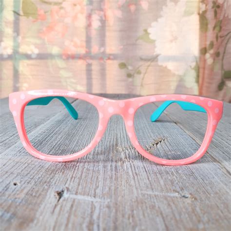 Square Pink And Blue Glasses Frames Only Costumeravefestivalparty