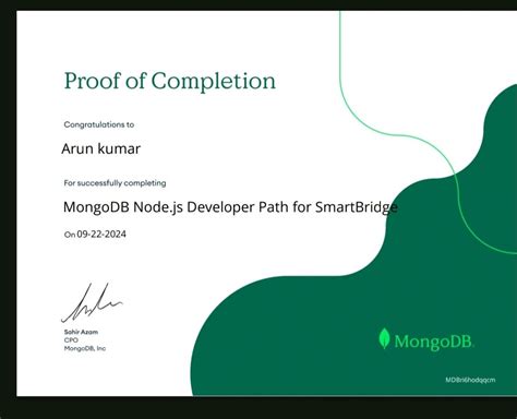 Mongodb Nodejs Fullstackdevelopment Smartbridge Mernstack Backenddevelopment Arun Kumar