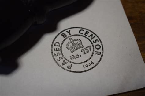 British Passed By Censor Rubber Stamp