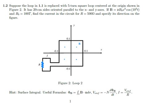 Solved 12 Suppose The Loop In 11 Is Replaced With 5 Turn