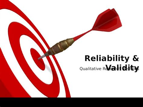 Ppt Reliability And Validity Qualitative Research Methods Dokumentips