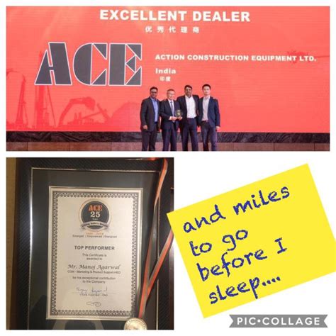 manoj agarwal on linkedin completed 1 year in ace steady start put few things on track
