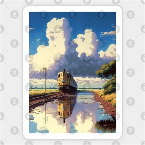 Retro Anime Style Old Japanese Train Anime Sticker Teepublic