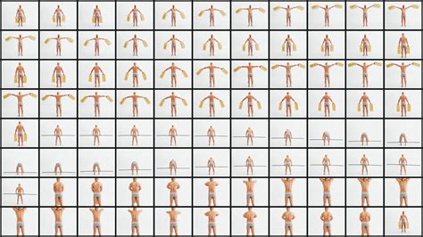 Male Body In Motion Reference FlippedNormals