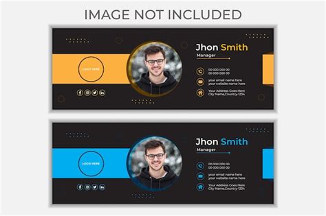 Premium Vector Minimal Email Signature Design Template
