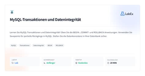 mysql transaktionen and datenintegrität praxisleitfaden labex