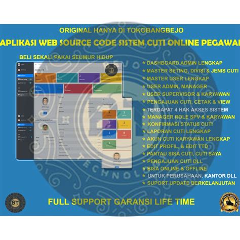 Jual Aplikasi Web Source Code Cuti Online Pegawai Lengkap Siap Pakai Shopee Indonesia