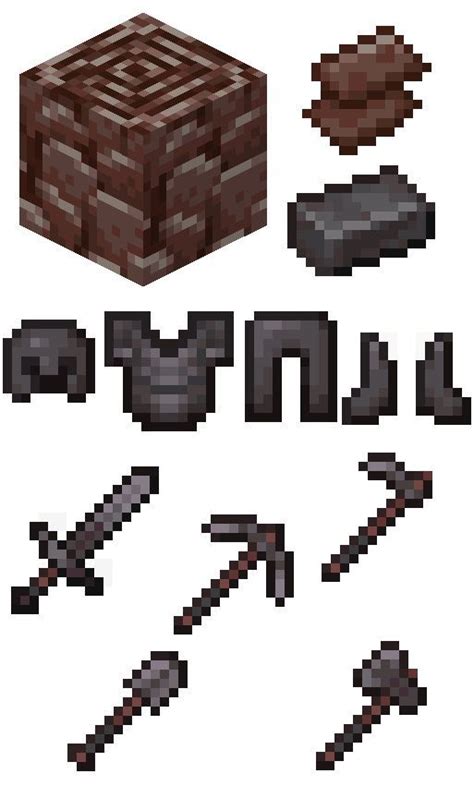 Netherite Vật Liệu Hiếm Của Minecraft Móc Khóa Xếp Giấy Mô Hình
