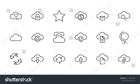 Set Cloud Vector Line Icon Contains Stock Vector Royalty Free Shutterstock Set Cloud Vector Line Icon Contains Stock Vector Royalty Free Shutterstock