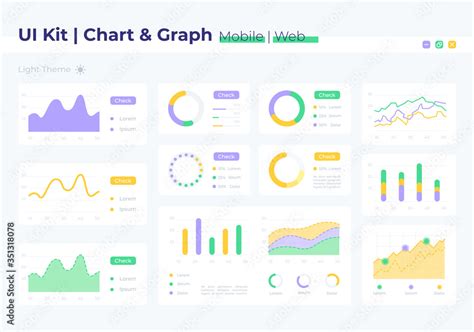 Graph UI Elements Kit Finance Report Statistic Analysis Chart