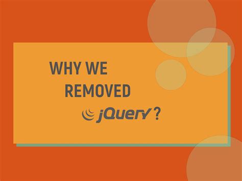 Jquery Vs Javascript Why We Removed Jquery From Our Templates