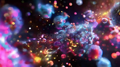 Exploring The Vibrant World Of Molecular Structures In Deep Space Phenomena Stock Footage