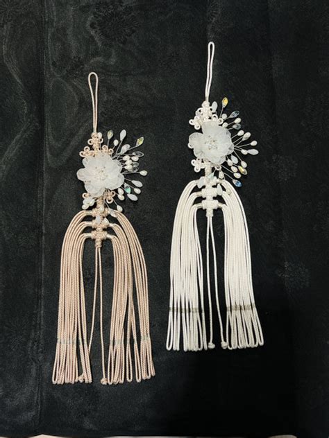 낙지발 플라워 한복 노리개 장식 탈부착 가능 아이디어스