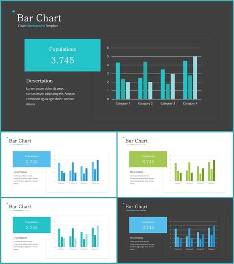 Ppt 막대 그래프 템플릿 And 파란색 Ppt 테마 Poipl