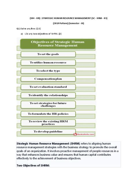 shrm solved paper 304 hr strategic human resource management sc hrm 03 2019