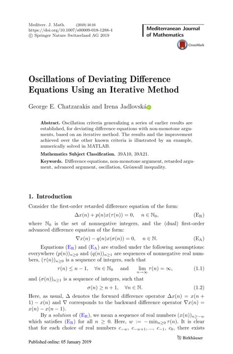pdf oscillations of deviating difference equations using an iterative