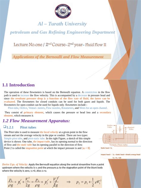 Lecture No1 Flow Measurement Pdf