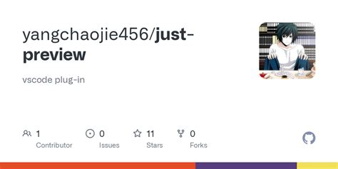 GitHub Yangchaojie Just Preview Vscode Plug In