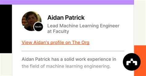 Aidan Patrick Lead Machine Learning Engineer At Faculty The Org