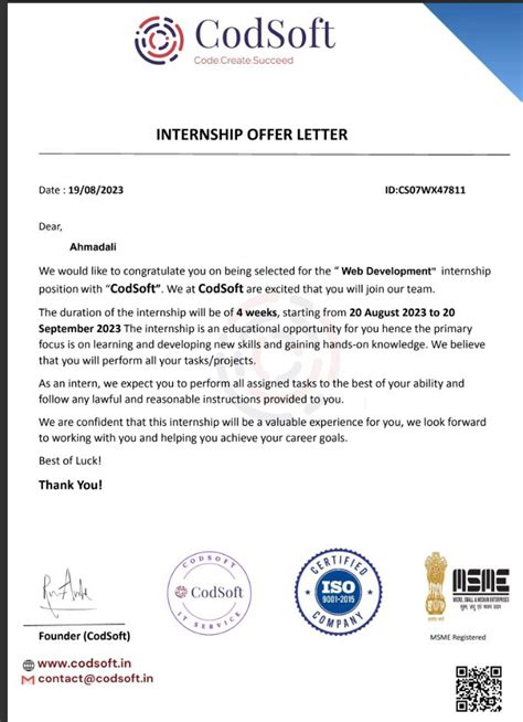 ahmad ali on linkedin codesoftinternship