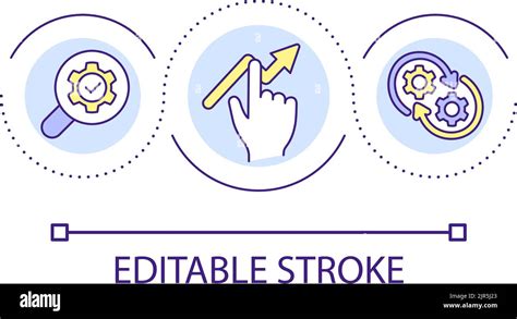 improving performance process loop concept icon stock vector image