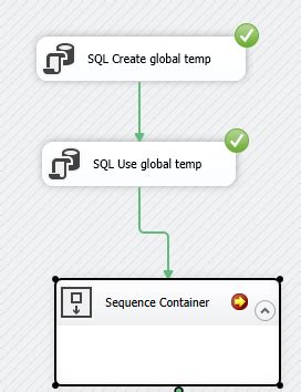 Not Able To Use Temp Tables In One Execute SQL Task After Another In