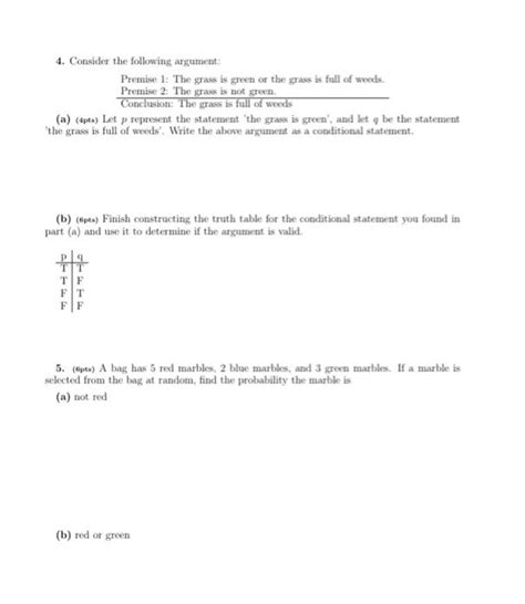 Solved 4 Consider The Following Argument Premise 1 The