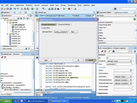 Working With Jsf Managed Beans In Jdeveloper Youtube