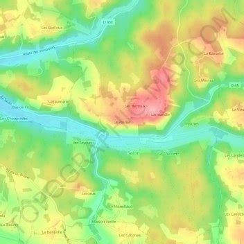 Le Perrier地形图海拔地势