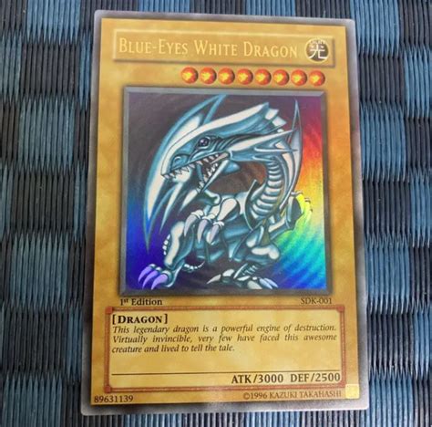 2002 Yugioh Sdk001 Blueeyes White Dragon Ultra Rare 1st Edition Near