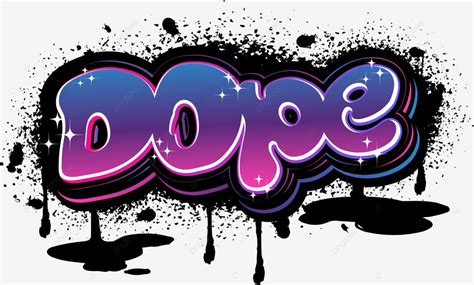 Dope Graffiti Lettering Typography Art Illustration Vector Dope