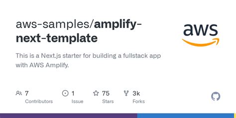 Issues Aws Samples Amplify Next Template Github