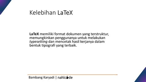 belajar latex 0 mengenal dan cara install editor latex pptx