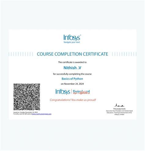 🎓 Recent Course Completion Basics Of Python Infosys I Recently