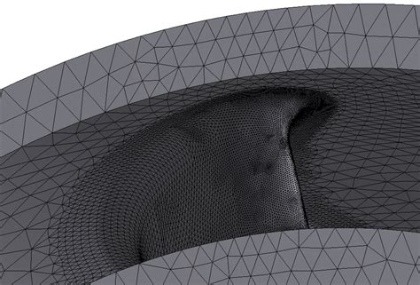 Mesh Model Selected For Fsi Analysis With 2 Level Refinemets For The