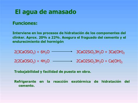 El Agua De Amasado Apuntes De Ingeniería De Edificación Docsity