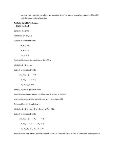 Procedure Of Simplex Method Doc