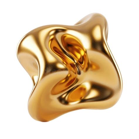 A Luxurious Golden Mobius Strip An Infinite Loop Stock Illustration