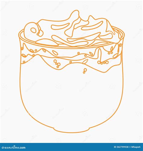 Korean Dalgona Candy Shape Drawing Sketch For Coloring Vector Illustration