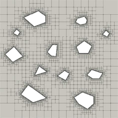 Permeable Materials Geometric Model And Quadtree Mesh A Geometric Download Scientific