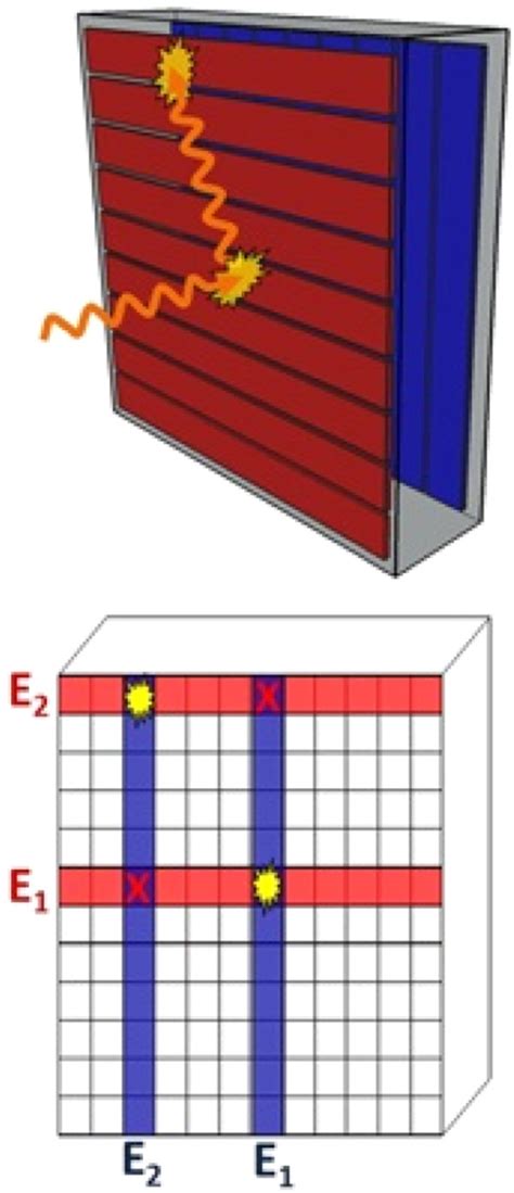schematics of the segmented detector for observing the polarization of