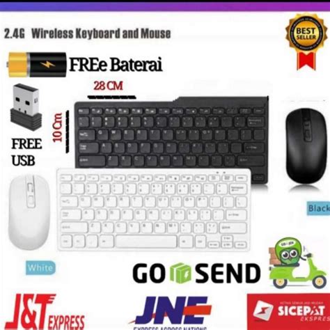 Jual Paket Keyboard Wireless Mouse Mirip Hp Logitech Dell Lenovo Hitam Di Seller San Ly Shop