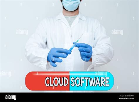 Conceptual Caption Cloud Software Business Approach Programs Used In Storing Accessing Data