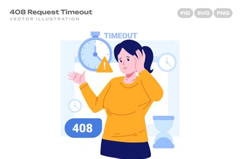 error 408 request timeout character illustration illustrations ft